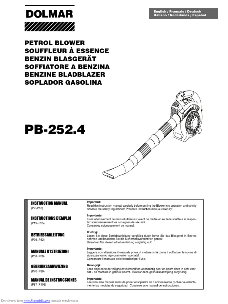Dolmar | PDF | Throttle | Carburetor