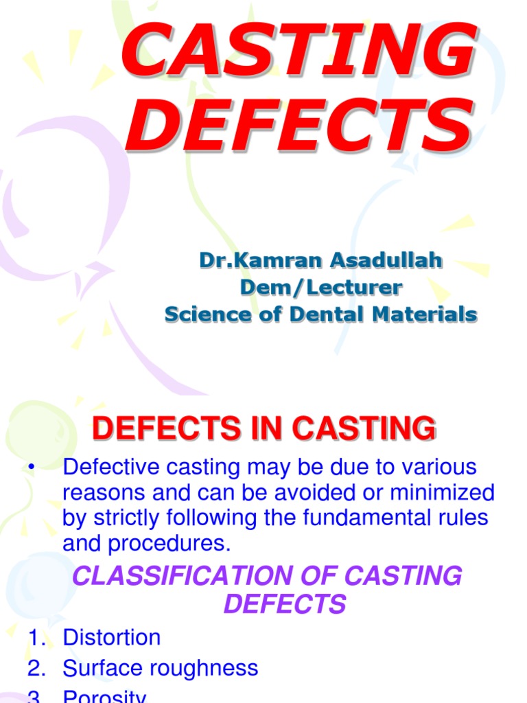 Casting Defects | PDF | Casting (Metalworking) | Chemical Product Engineering