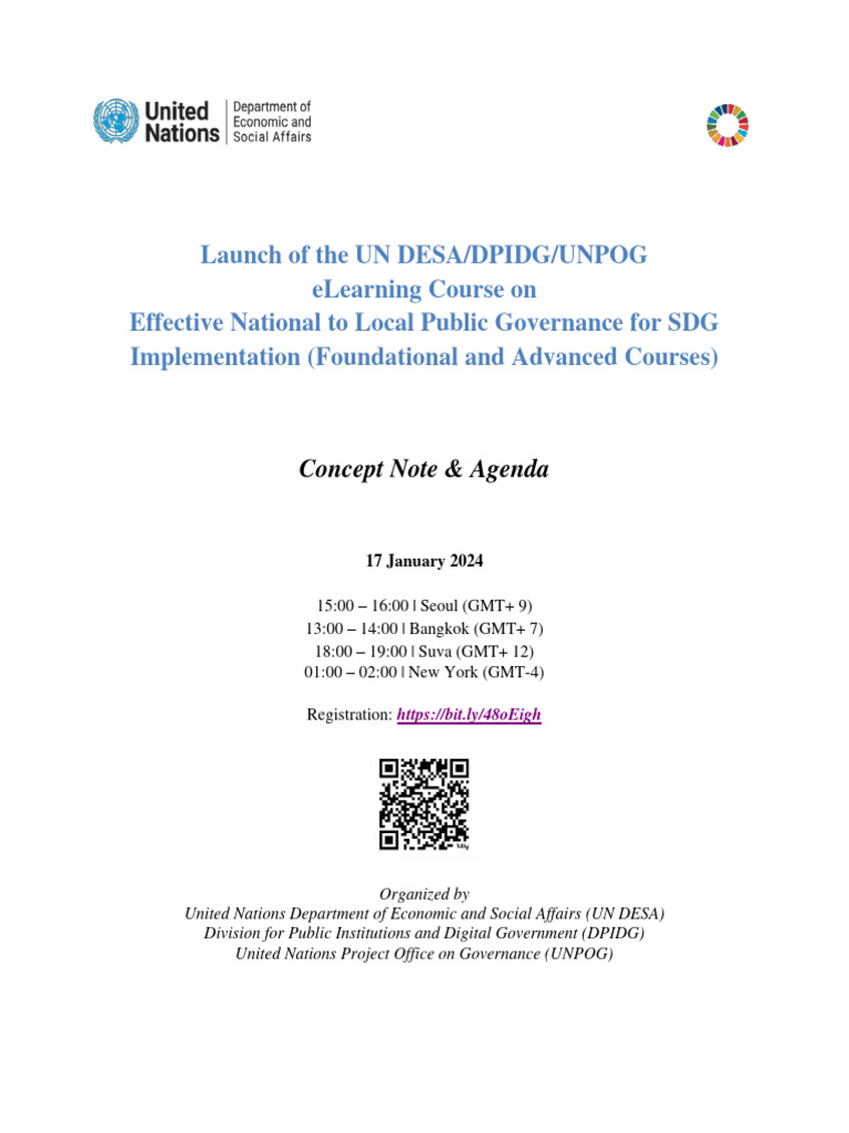 (Concept Note and Agenda) Effective Local To National Public Governance ...