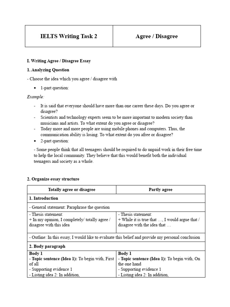 TT. IELTS. Unit 6. Writing Task 2 - Agree & Disagree | PDF | Science ...