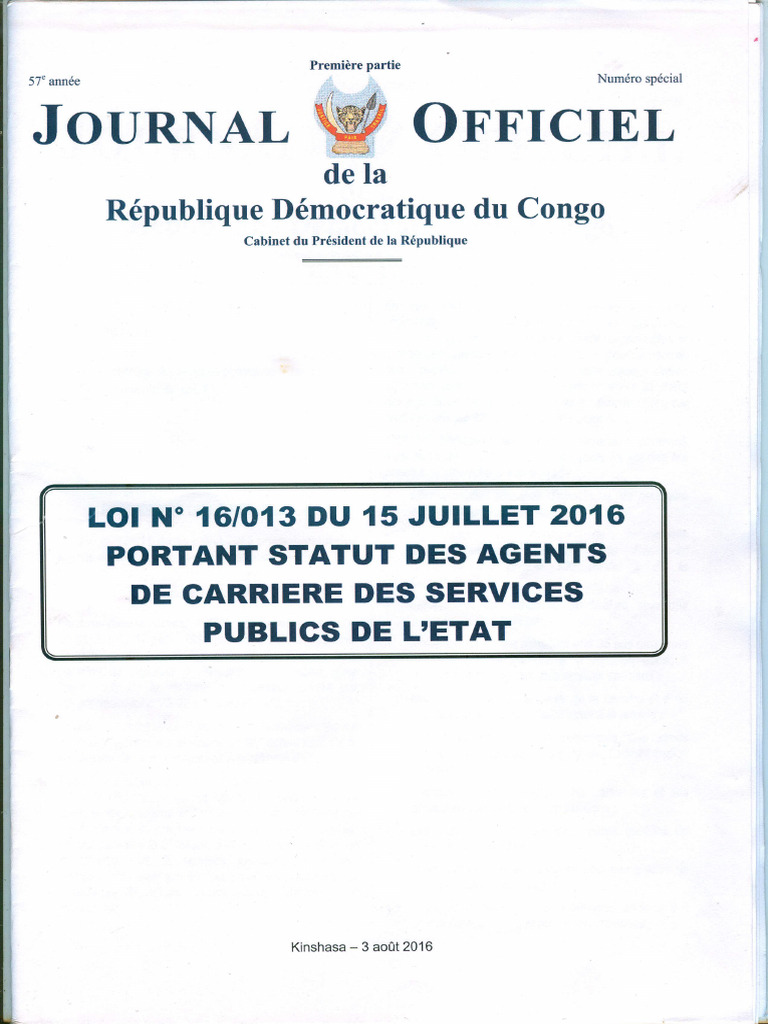 Statut Des Agents de Carriere New-1 | PDF
