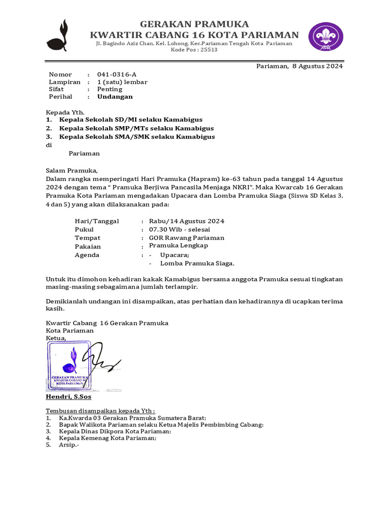 Undangan HAPRAM 2024 Ok1 | PDF