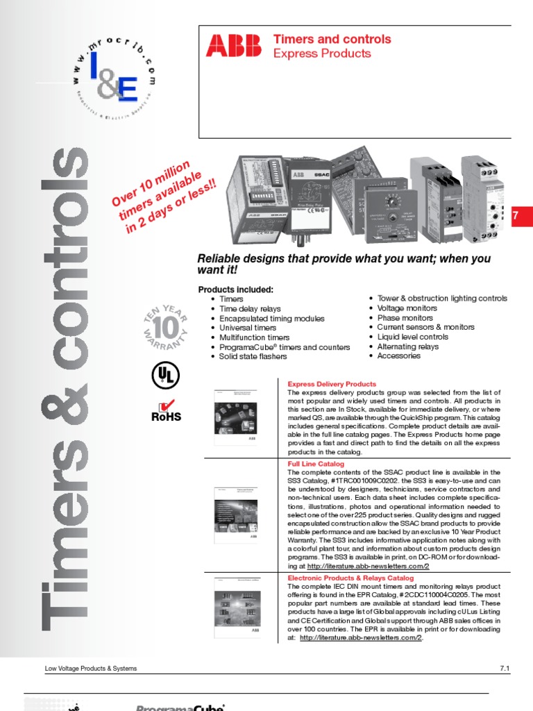 ABB; Timers and Controls, Express Products | Switch | Relay