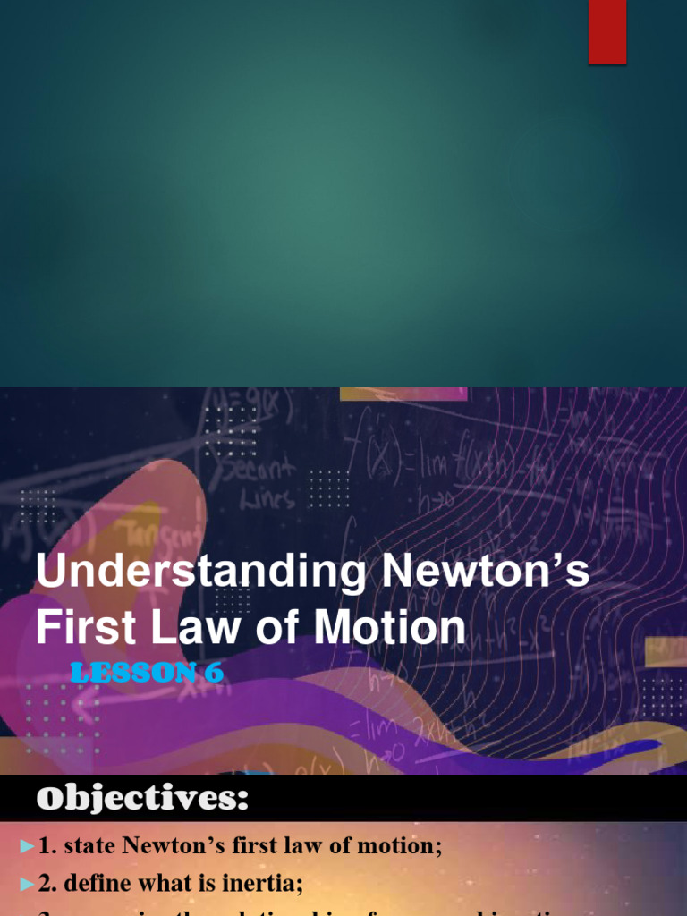 Lesson 6 Understanding Newton's First Law of Motion | PDF | Force | Inertia