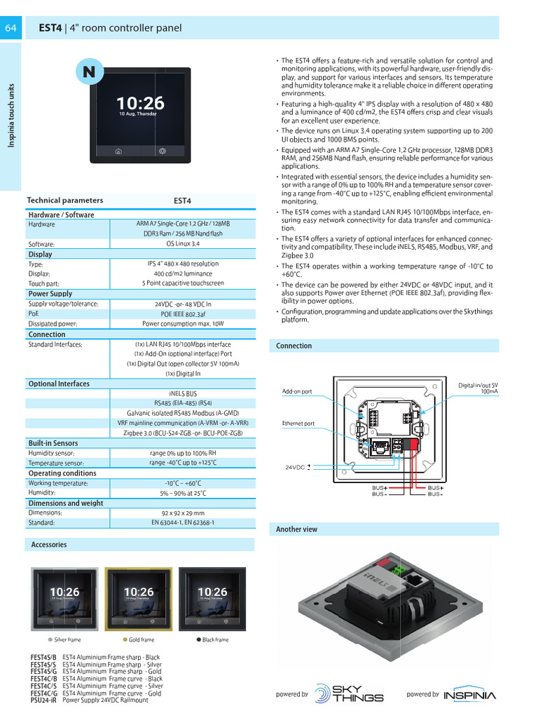 Datasheet EST4 | PDF | User Interface | Office Equipment