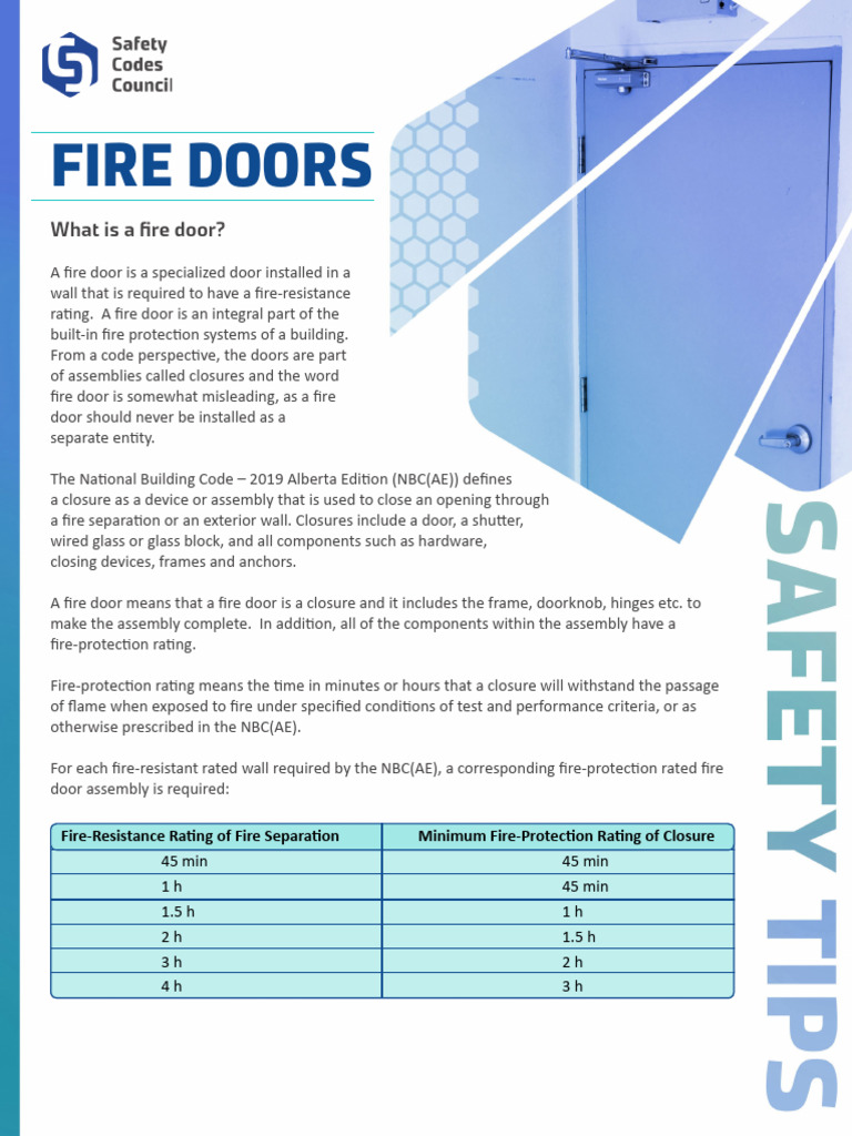 Safety Tips - Fire Doors | PDF | Door | Public Safety