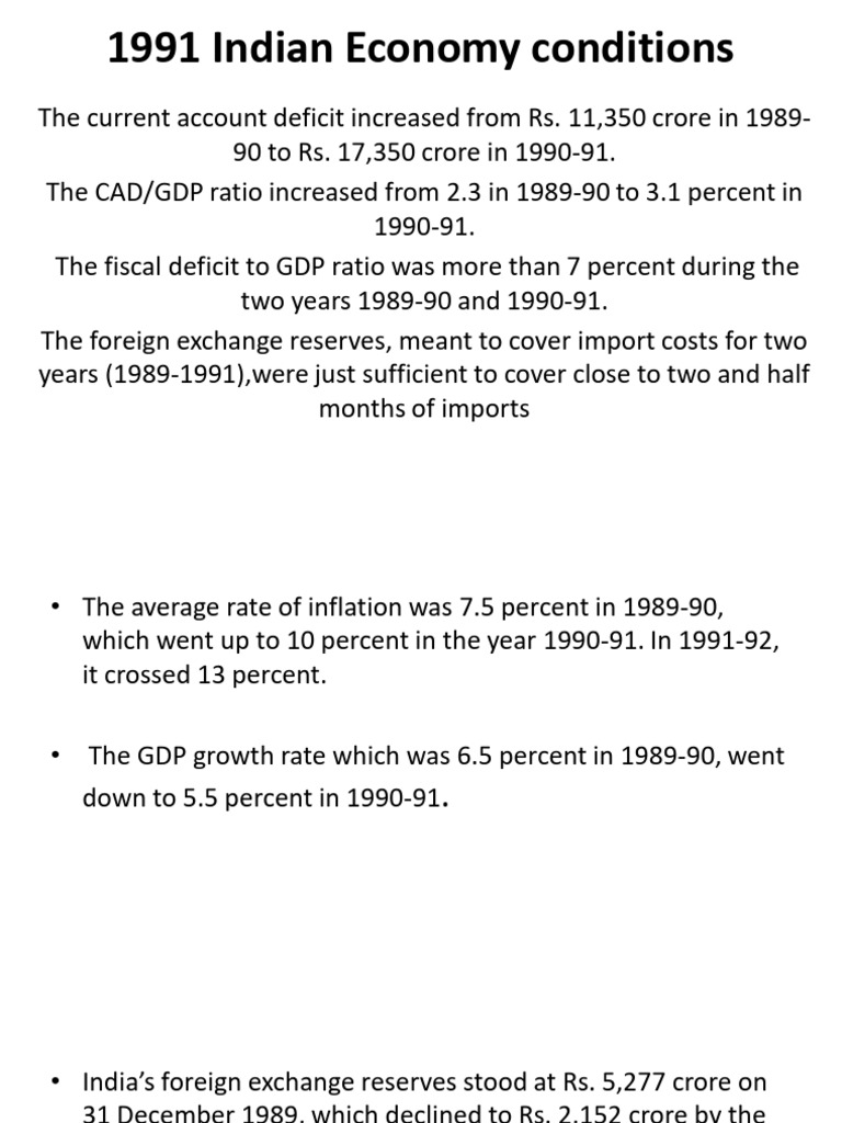 1991 Indian Economic Crisis Overview | PDF | Economies | Macroeconomics