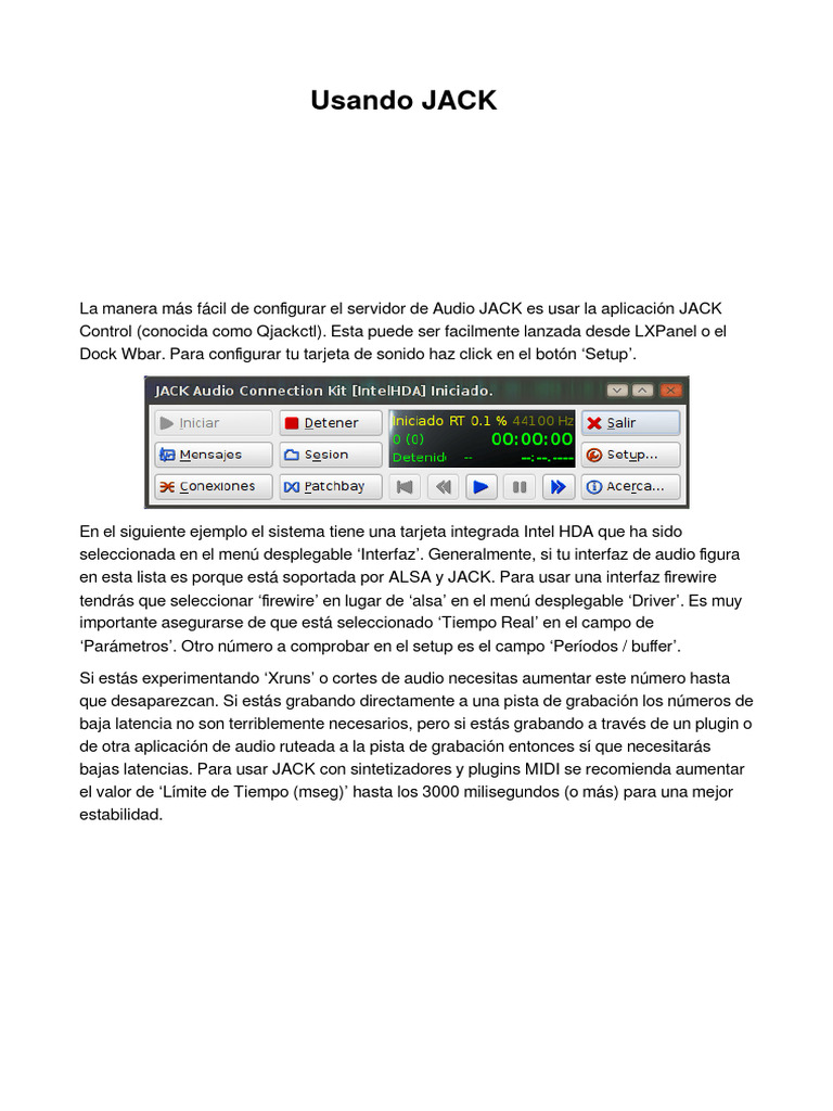 Usando JACK | PDF | Informática | Software