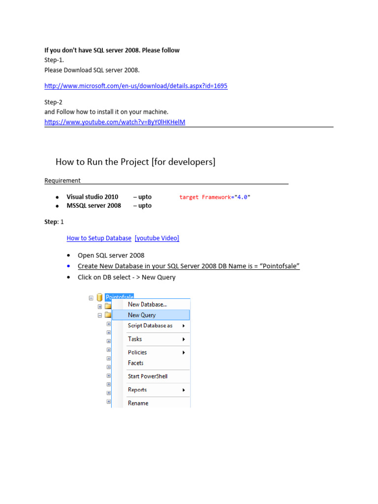 Documentation - How To Run The Project (For Developers) | PDF