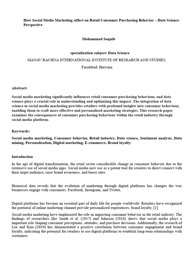 Data Science Research Paper - PDF (1) Modified | PDF | Data Analysis ...