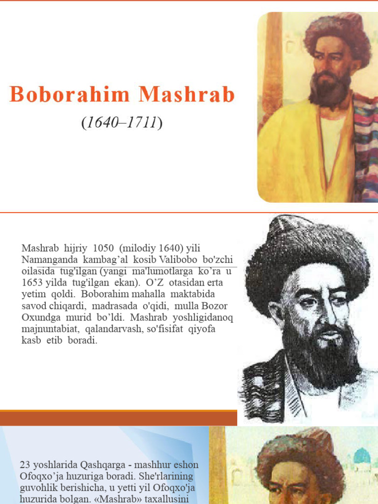 Boborahim Mashrab: Hayoti va Ijodi | PDF | History