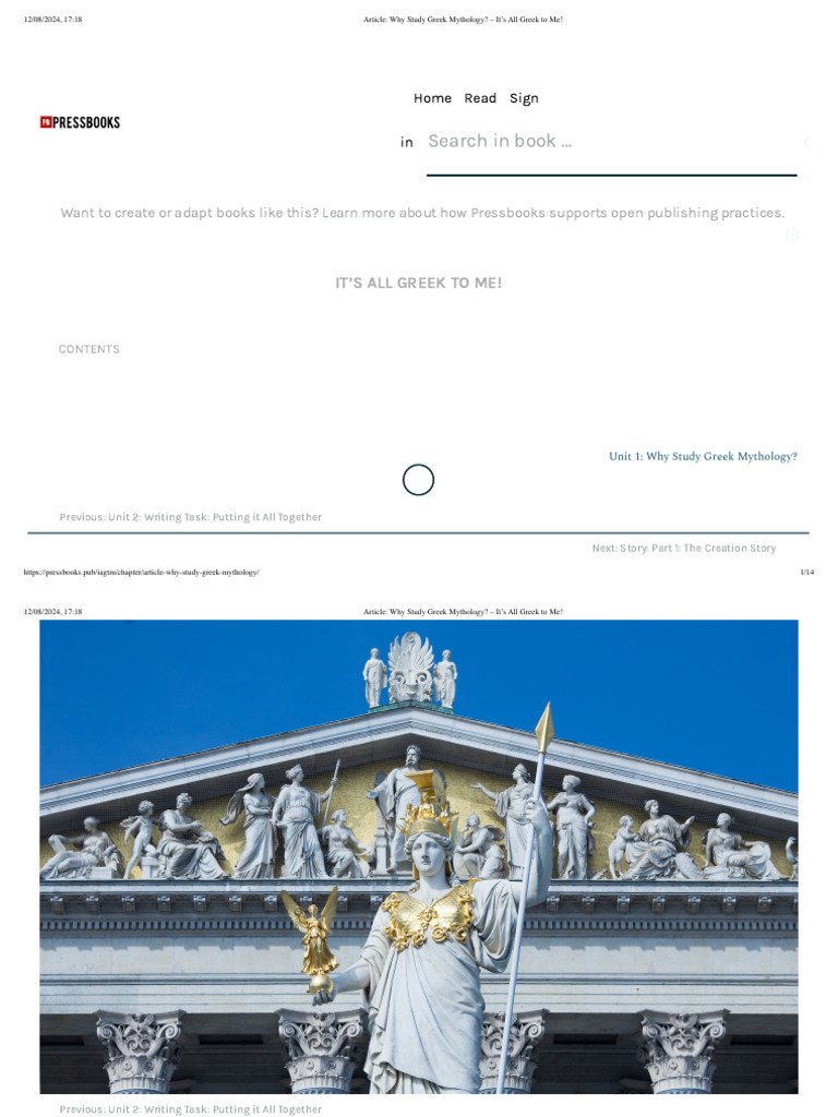 Article_ Why Study Greek Mythology_ – It’s All Greek to Me! | PDF ...