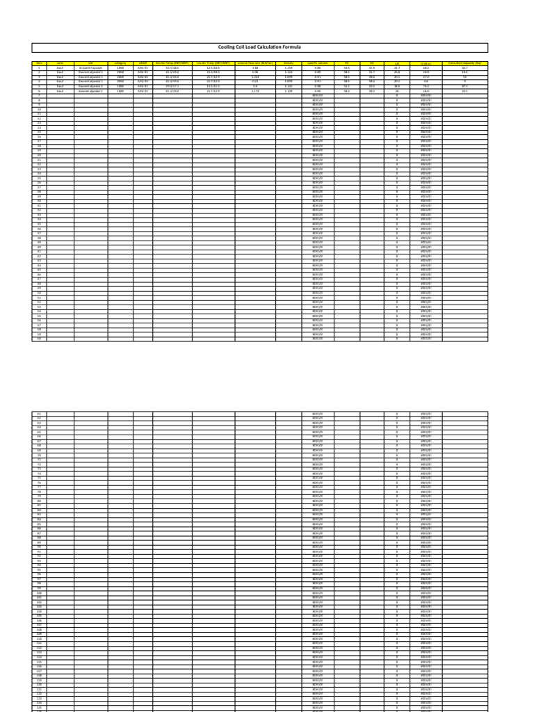 Load Calculation Formula (2) | PDF | Physical Quantities | Metrology