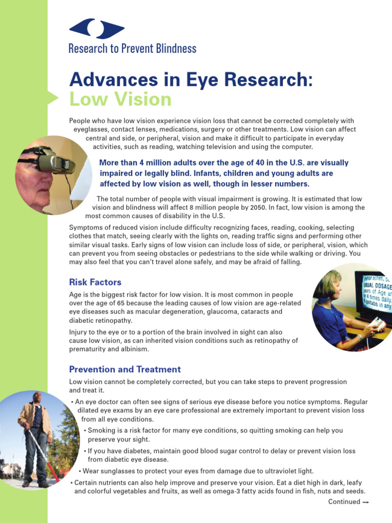 RPB Low Vision Facts En-Us | PDF | Visual Impairment | Ophthalmology