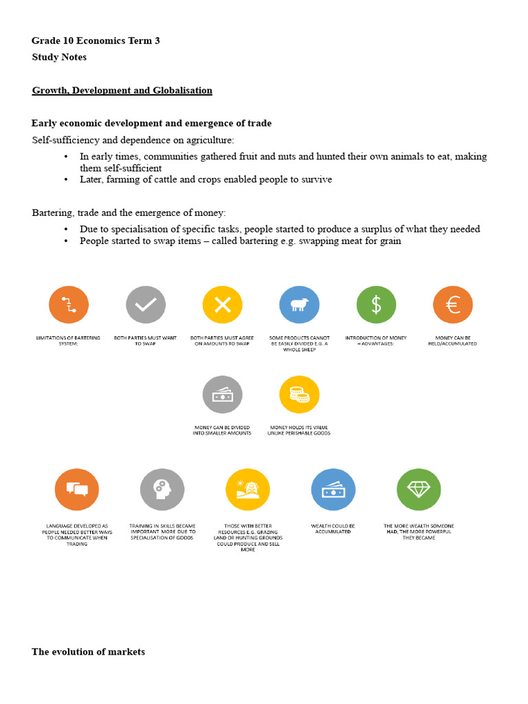 Economics Grade 10 Eclassroom Term 3 Notes | PDF | Taxes | Mining