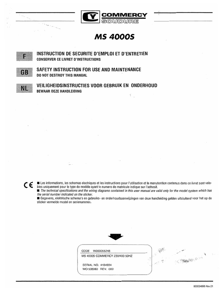 MS 4000 S Notice | PDF
