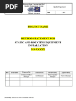 Method Statement For Fabrication and Installation of Pipe Supports | PDF | Pipe (Fluid ...