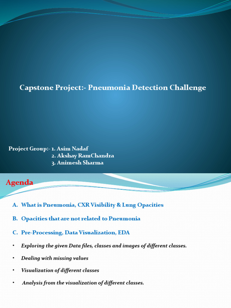 Capstone Project Pneumonia Detection Challenge | PDF | Lung | Pneumonia