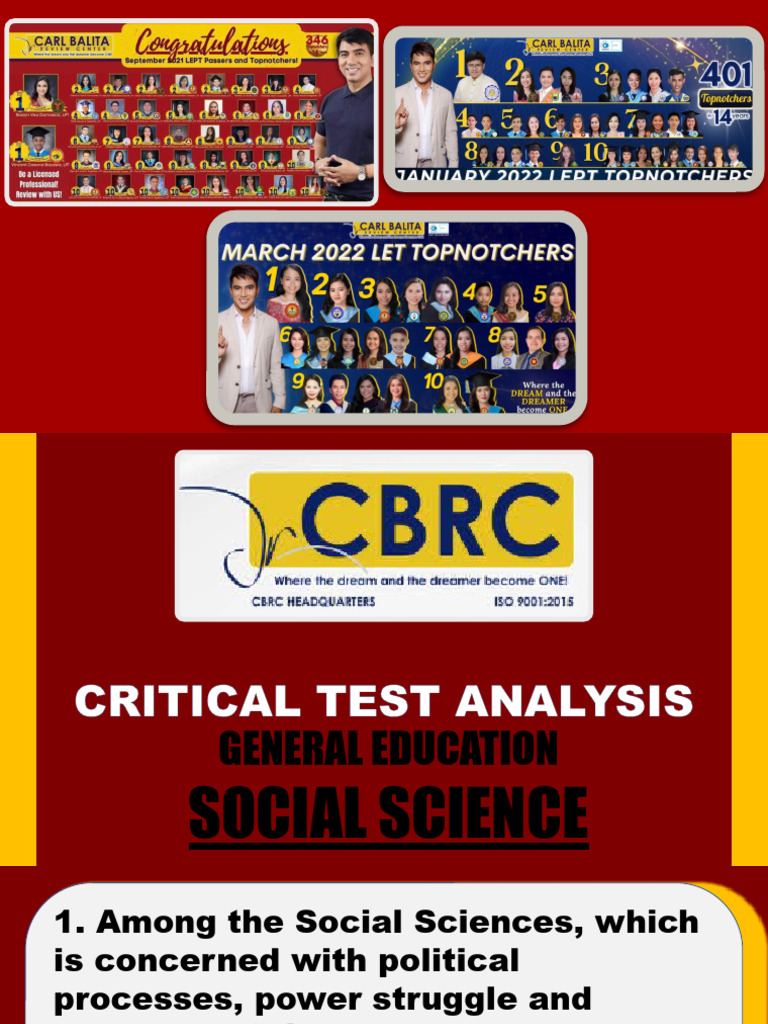 CBRC - SOCSCI A W Exp | PDF | President Of The Philippines | World Politics