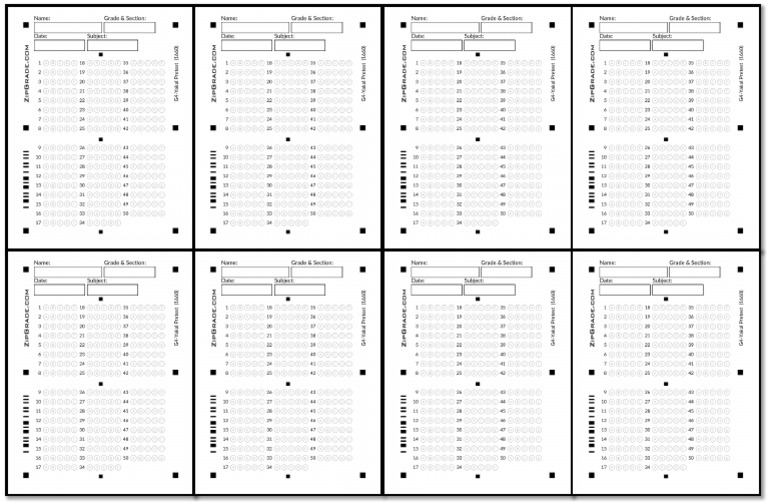 Pretest Answer Sheet | PDF