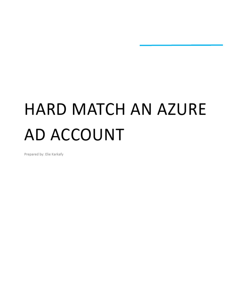 Hard Match AAD Account | PDF | Email Address | Computer Architecture