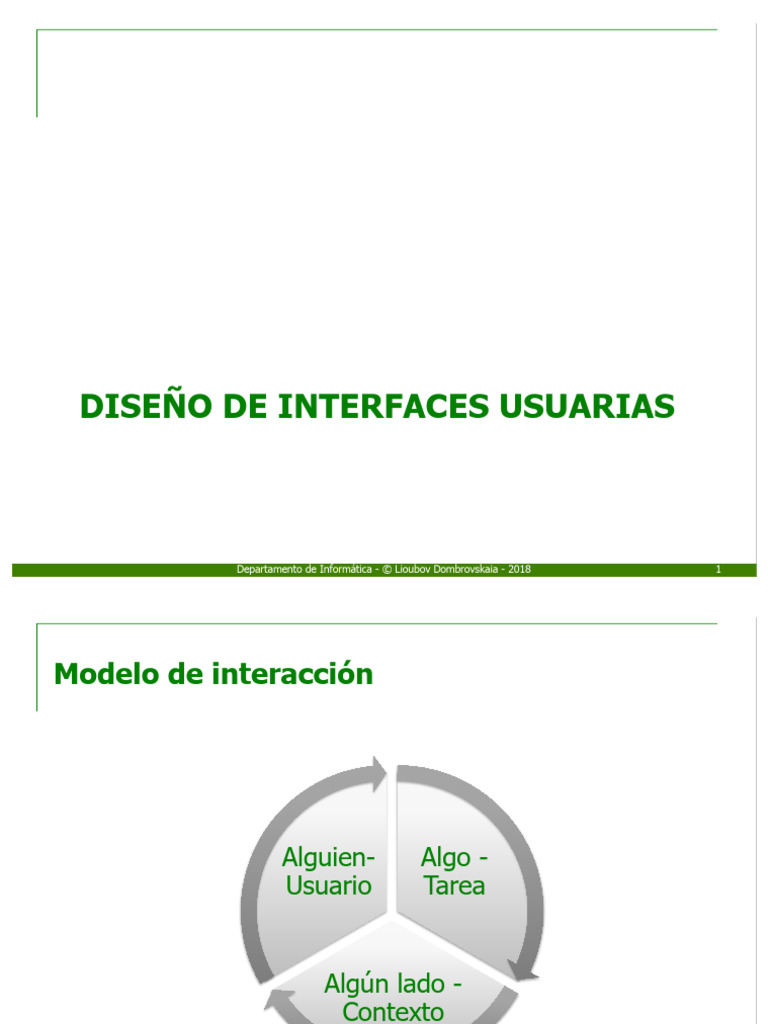 Presentación Unidad 1 - Diseño de Interfaces Usuarias | PDF ...