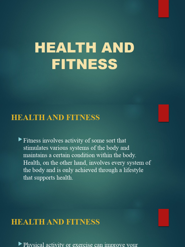 Understanding Health vs. Fitness | PDF | Physical Fitness | Clinical ...