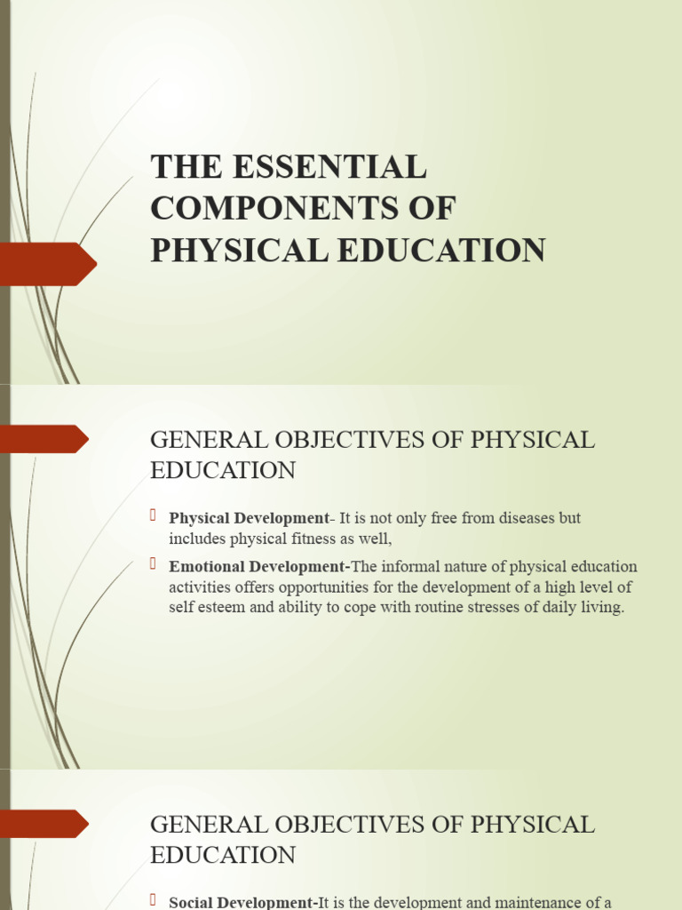 4-The Essential Components of Physical Education | PDF | Physical ...
