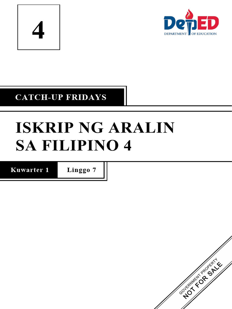 CO-2024-LS-Q1 - Week 7-Grade 4-CUF-Filipino-RVHP | PDF