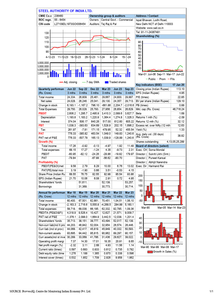 Sail One Page Report | PDF | Financial Economics | Corporations