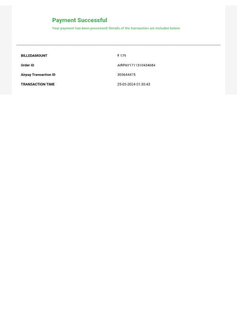 Airpay Response | PDF