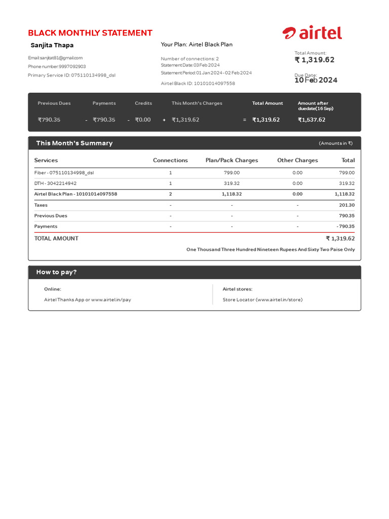 Sanjita Wifi Bill | PDF | Cheque | Payments
