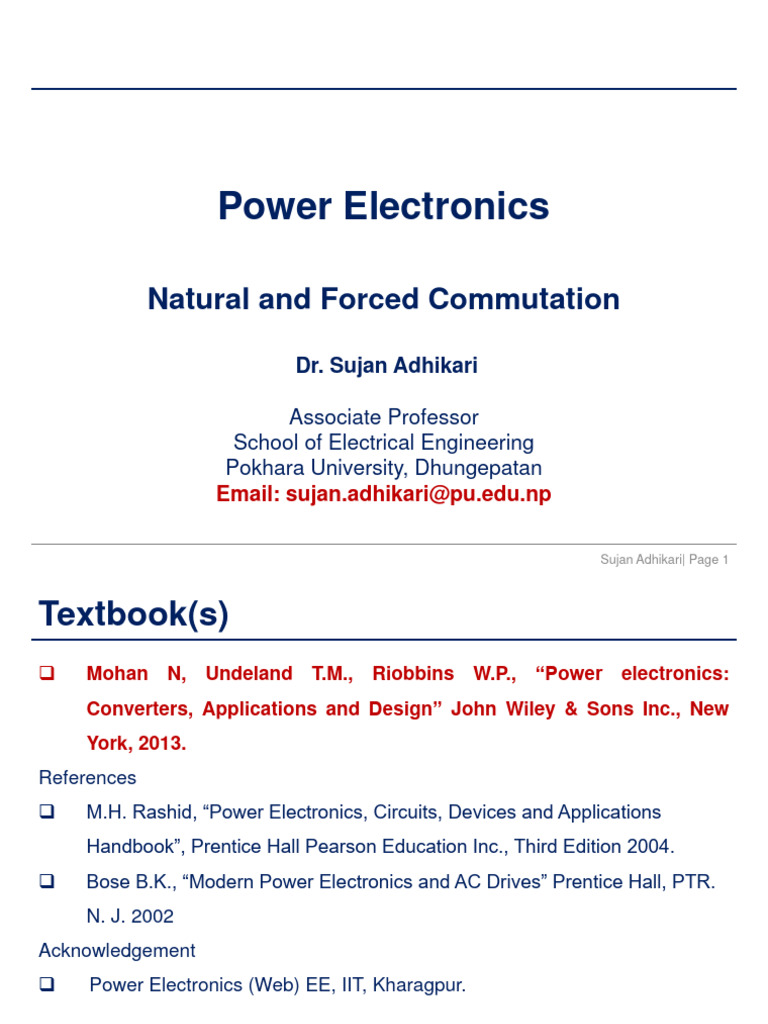 Natural and Forced Commutation | PDF | Power Electronics | Capacitor