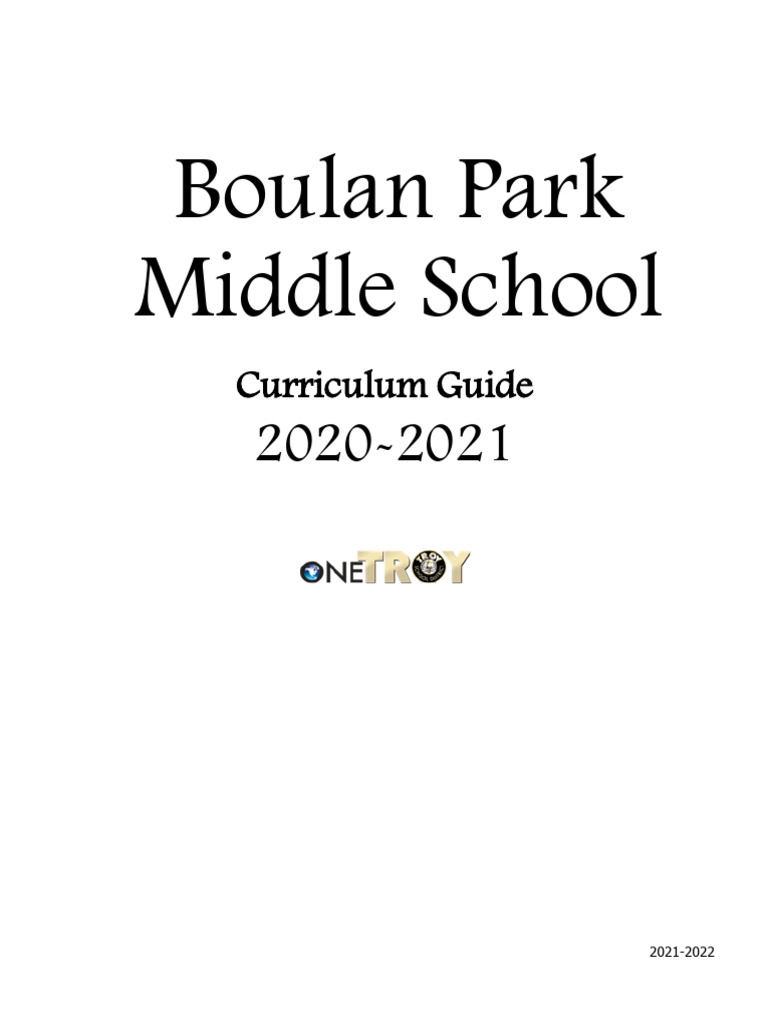 2021-2022 Boulan Middle School Course Guide | PDF | Geometry | Mathematics 2021-2022 Boulan Middle School Course Guide | PDF | Geometry | Mathematics