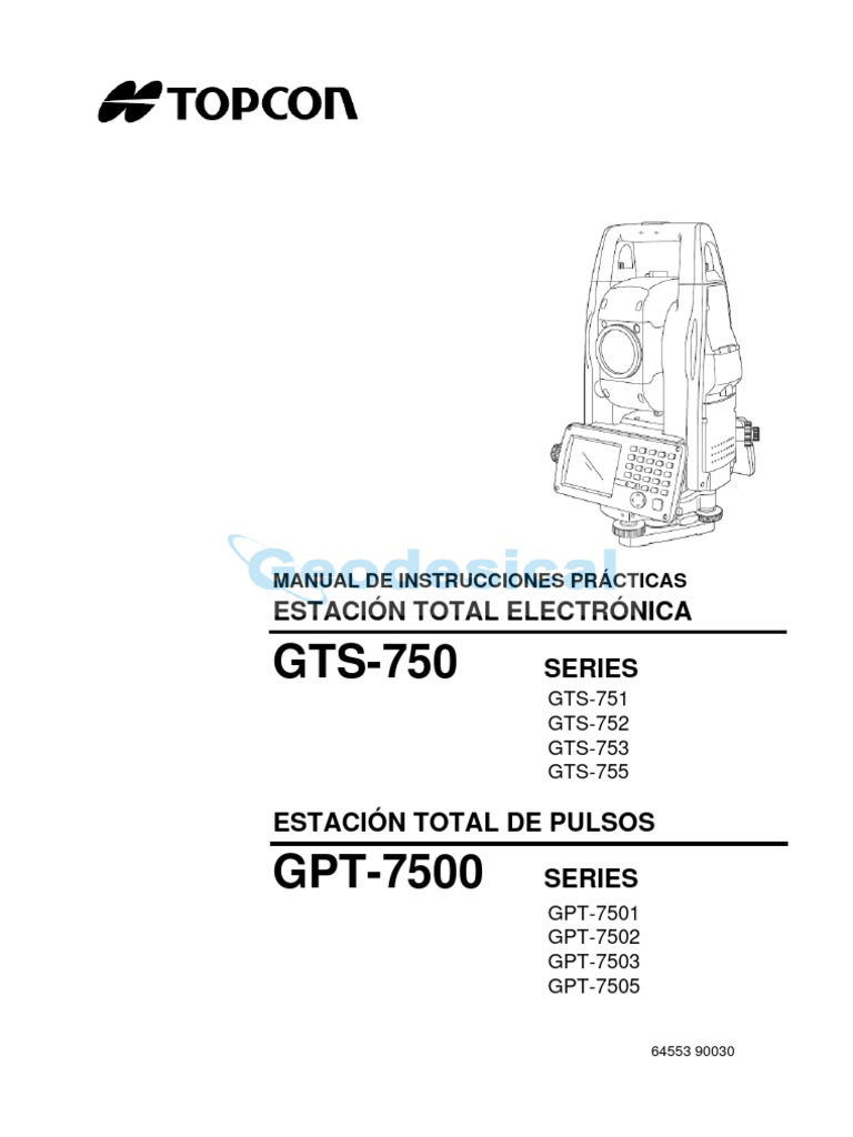 Topcon_GPT-7500 GTS-750 Series | PDF | Medición | Láser