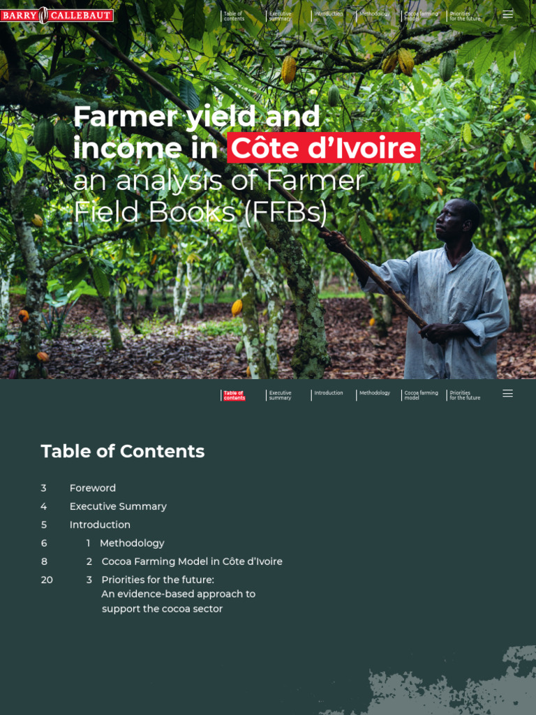 Farmer Yield and Income in Côte D'ivoire | PDF | Cocoa Bean | Agriculture