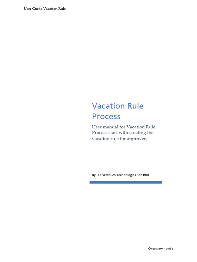 User Guide Vacation Rule - EBS | PDF | Information Technology | World Wide Web