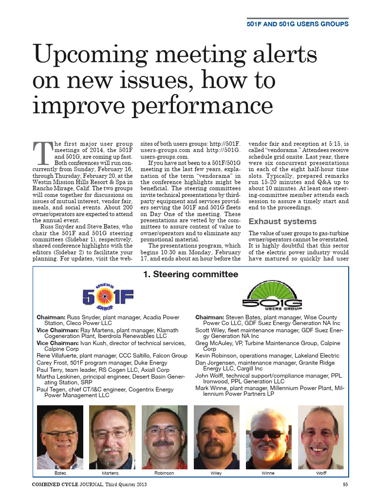 CCJ2013Q3 - 501F and 501G Users Groups Improved Performance | PDF ...