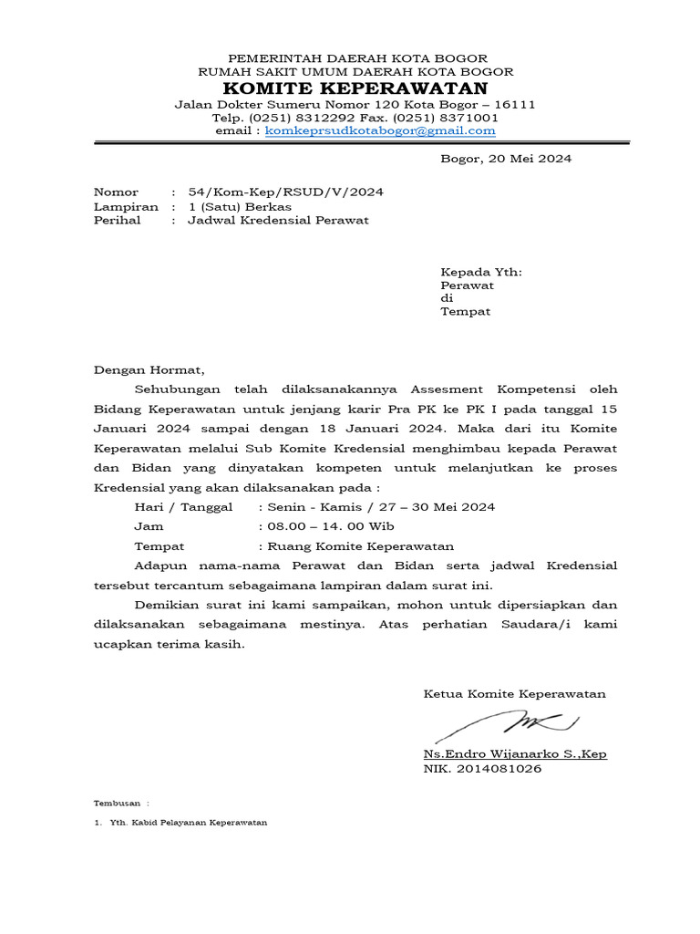 RANAP Surat Himbauan Kredensial | PDF