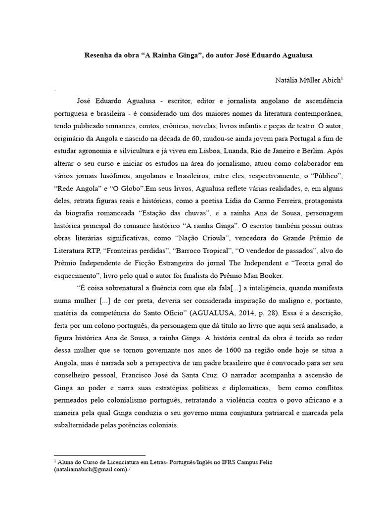 Análise de "A Rainha Ginga" | PDF | Escravidão
