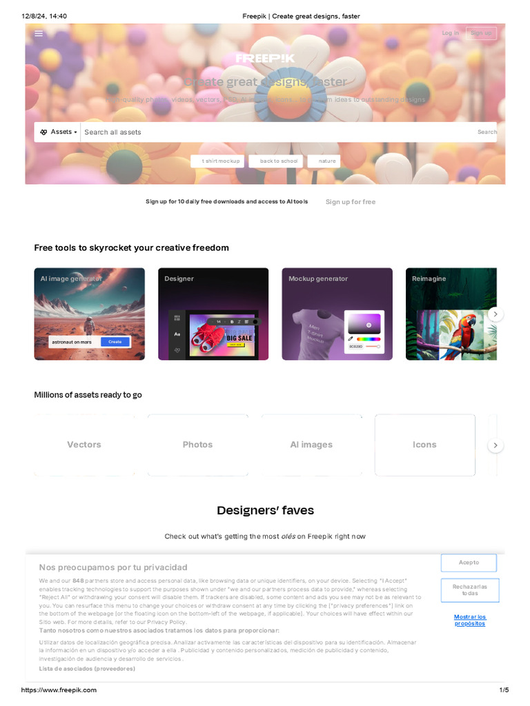 Freepik - Create Great Designs, Faster | PDF | Privacy | Icon (Computing)