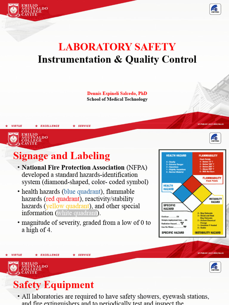 IQC Week 17 Lab Safety | PDF | Personal Protective Equipment | Safety