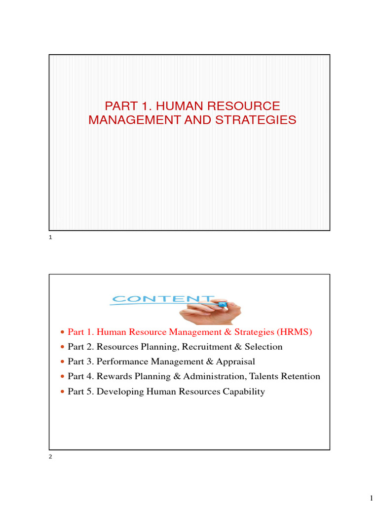 1.1 HR Strategies - Handout | PDF