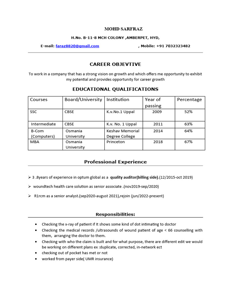 Faraz CV | PDF | Clinical Medicine | Public Services