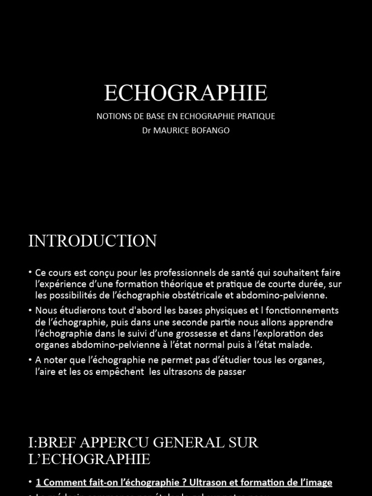 Bases et Pratique de l'Échographie | PDF | Anatomie | Anatomie humaine