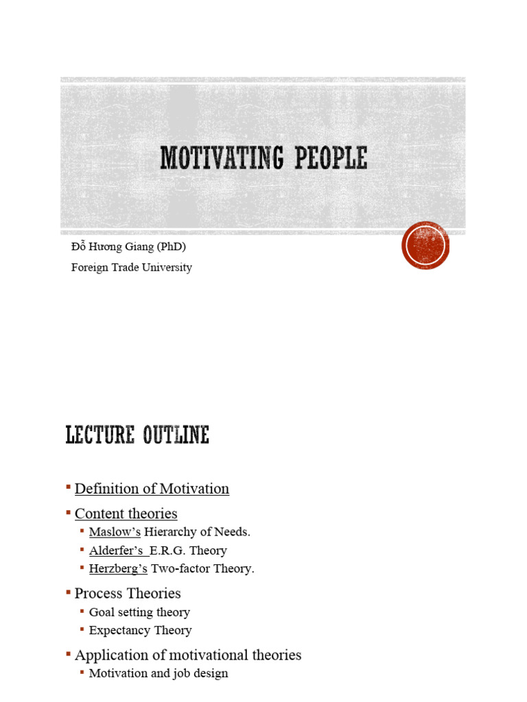 Chapter 7 Motivation | PDF | Goal | Motivation