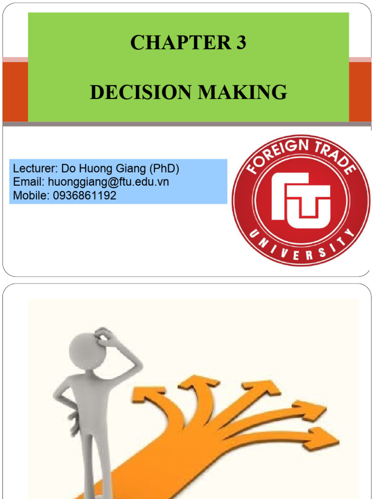 Chapter 3 - Decision Making | PDF | Decision Making | Cognition