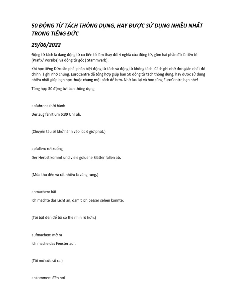 50 Đ NG T Tách Thông D NG | PDF