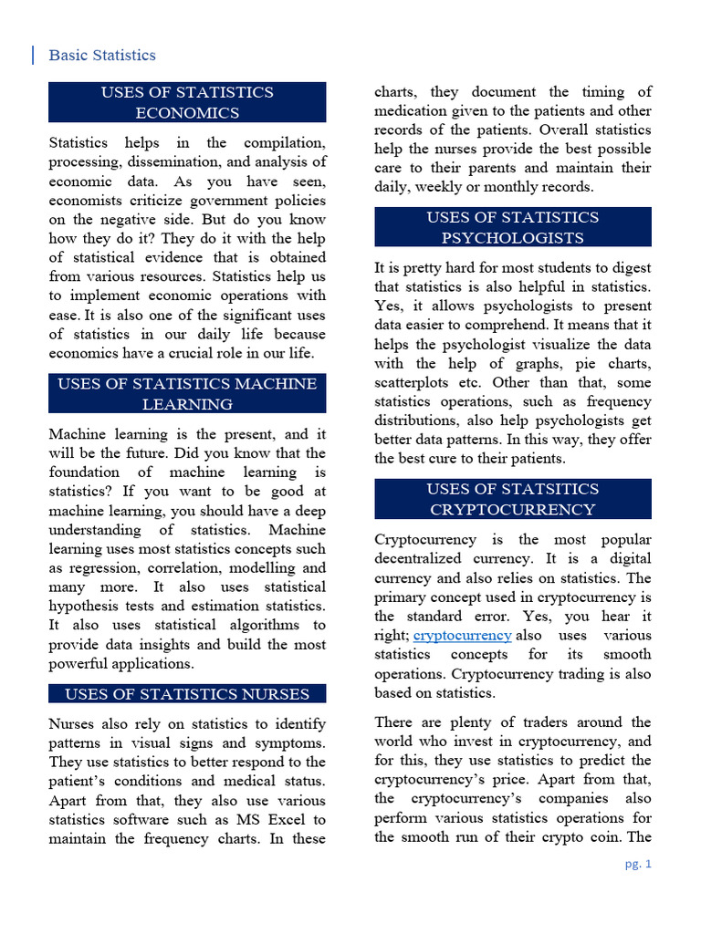 Lecture- Week 1 | PDF | Statistics | Level Of Measurement