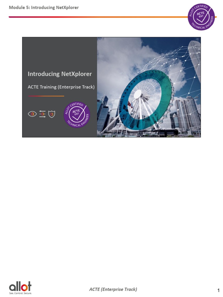 Curso ACTE - ENT-05 Introducing NetXplorer | PDF | Radius | Computer Architecture